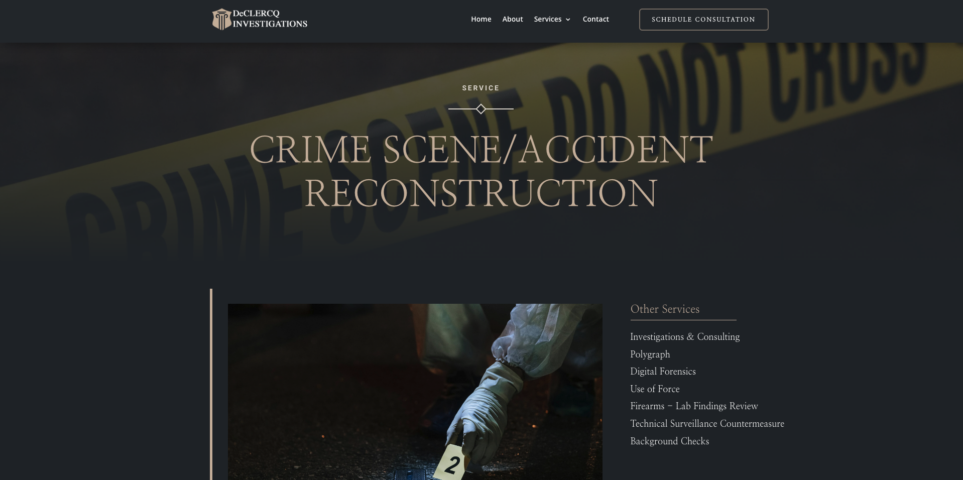 Crime Scene Reconstruction - DeClercq Investigating